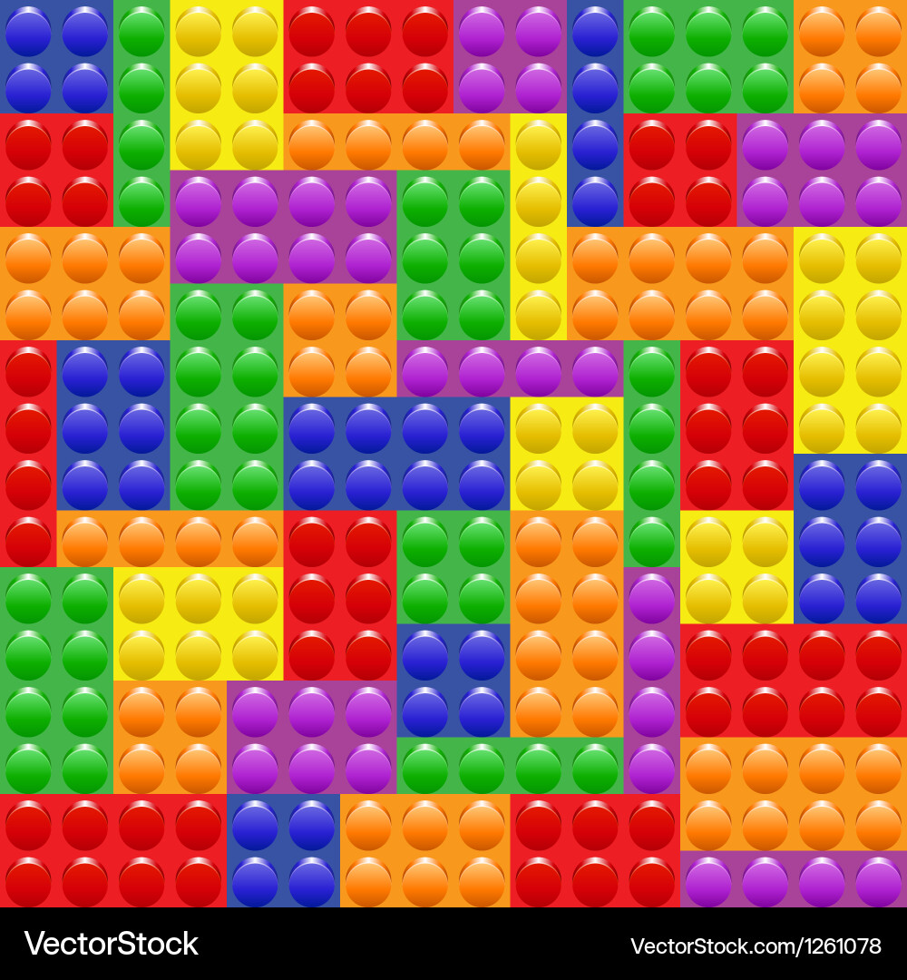 Lego blocks construction Royalty Free Vector Image