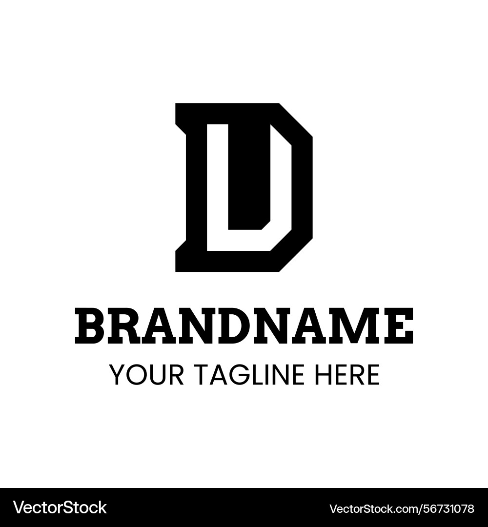 Letters du monogram logo suitable for any brand Vector Image