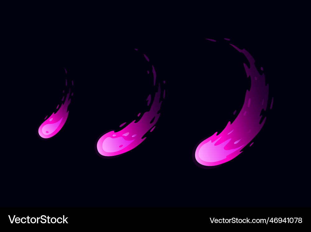Sprite sheet fire sword attack pink strike Vector Image