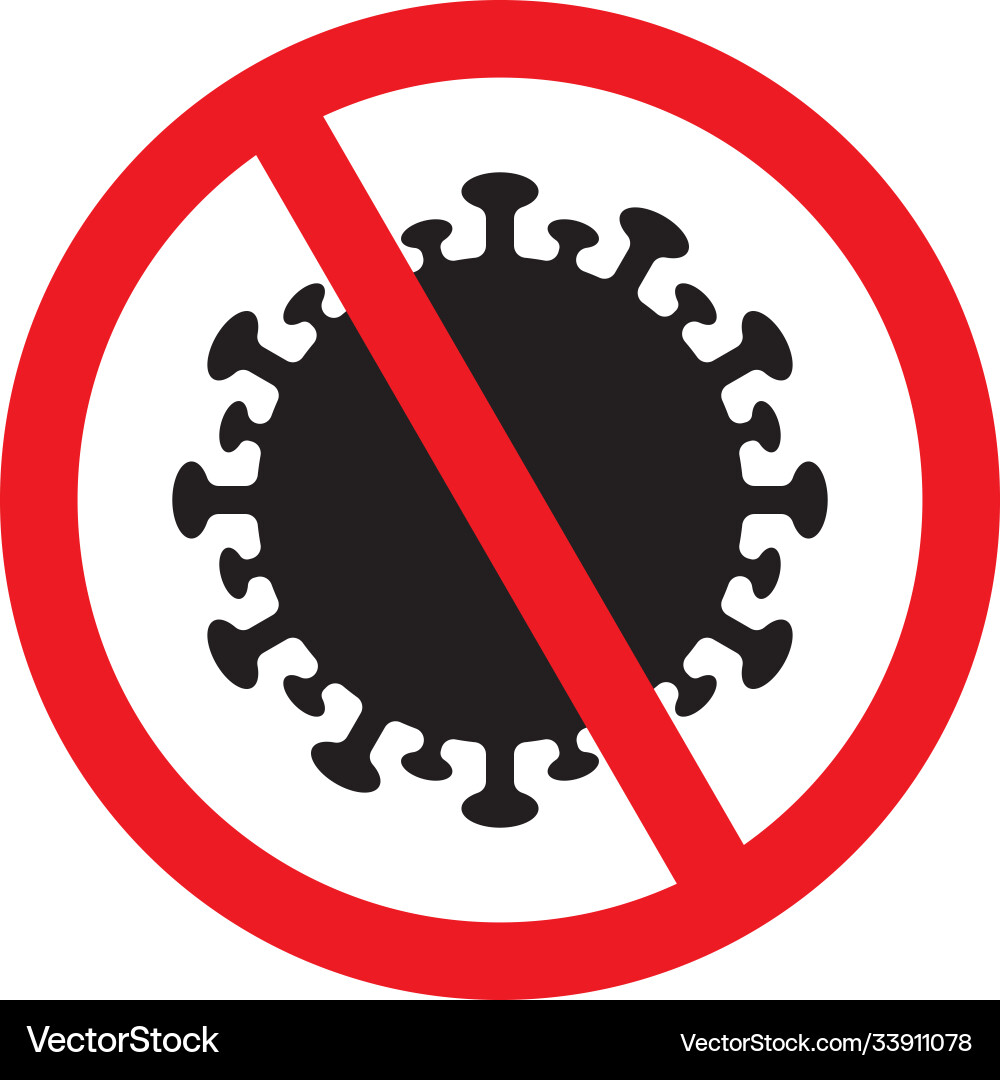 Stop corona virus sign Royalty Free Vector Image