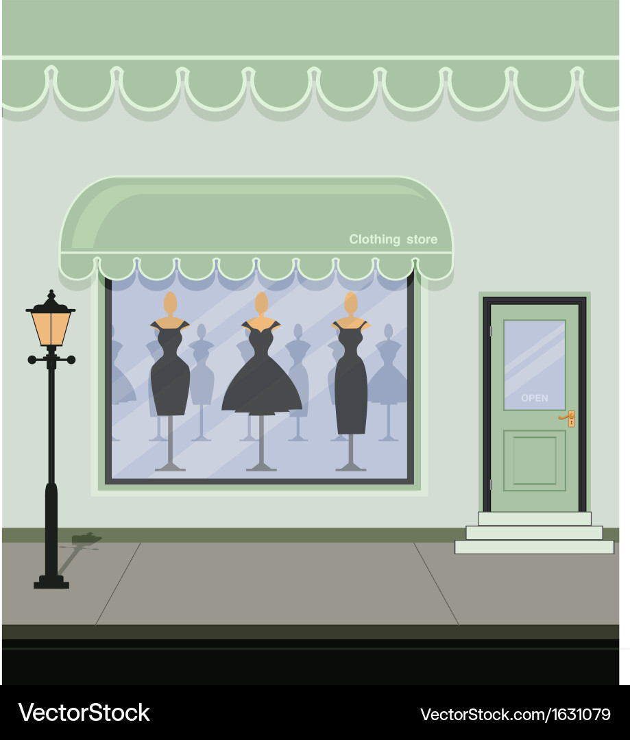 Clothing store Royalty Free Vector Image - VectorStock