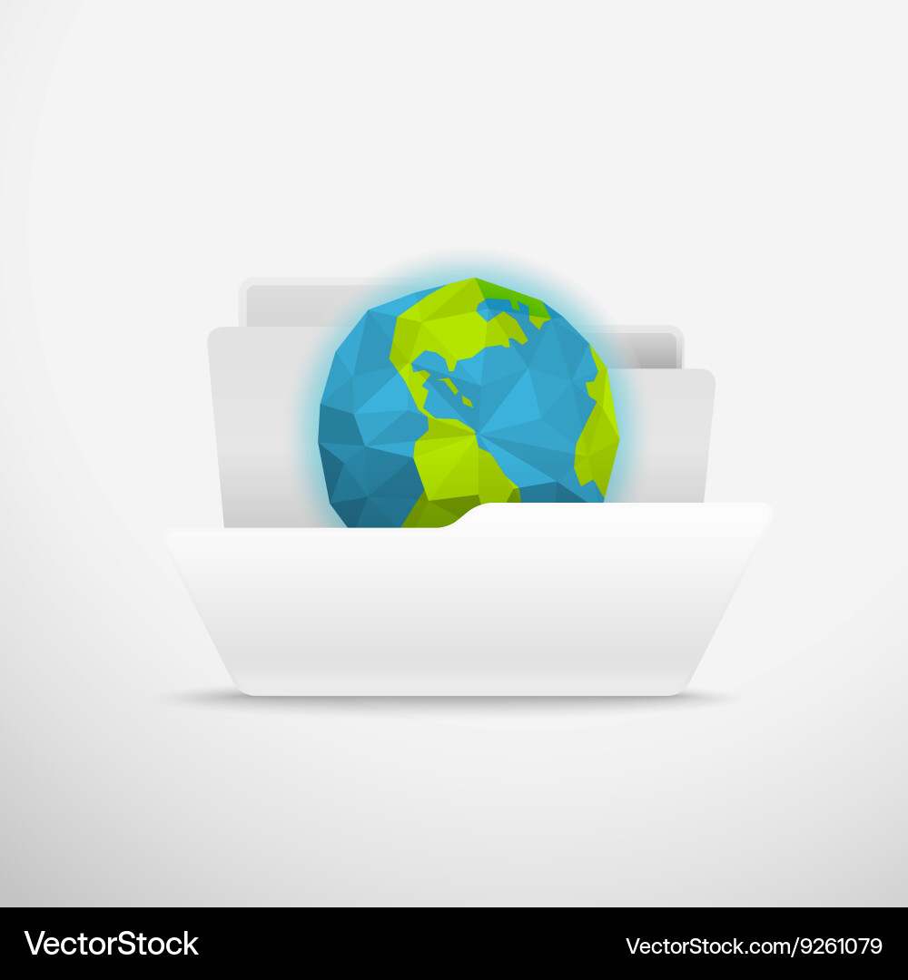 Computer interface folder open illus Royalty Free Vector