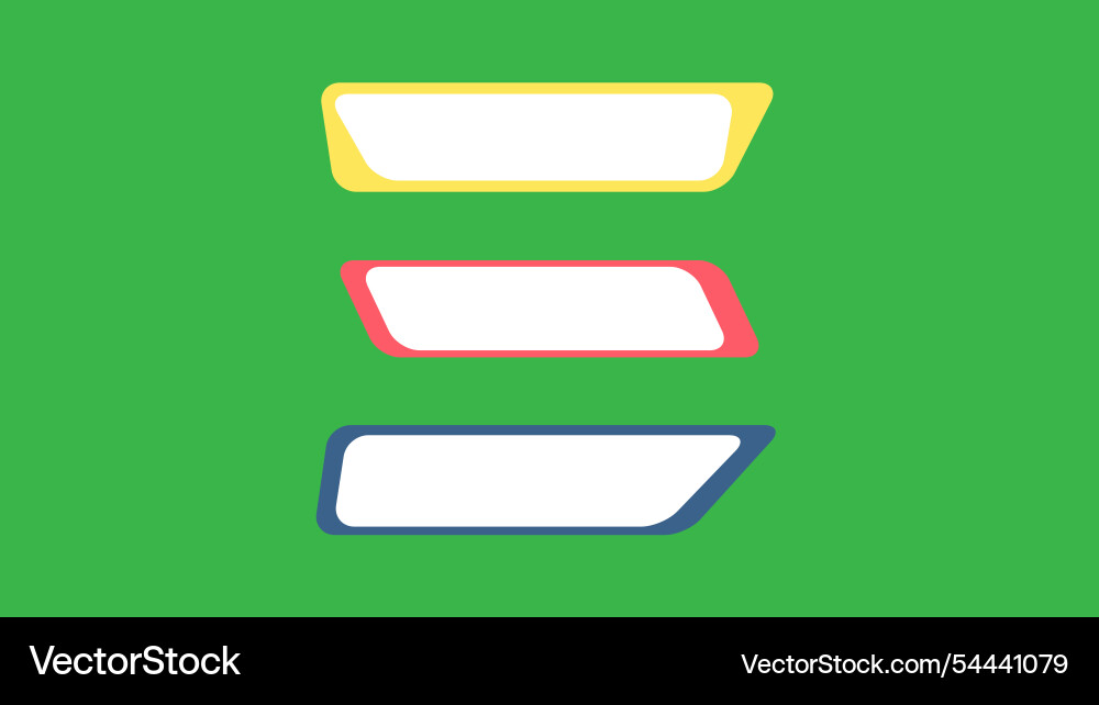 Design a set of text boxes with different shapes Vector Image