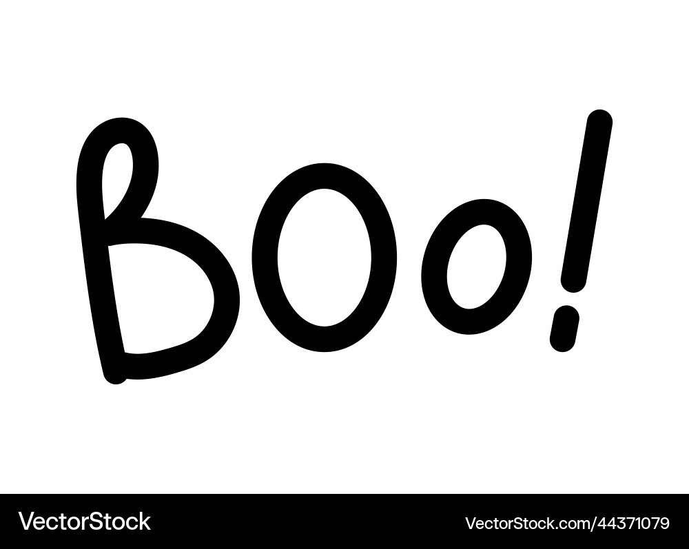 Halloween boo silhouette Royalty Free Vector Image