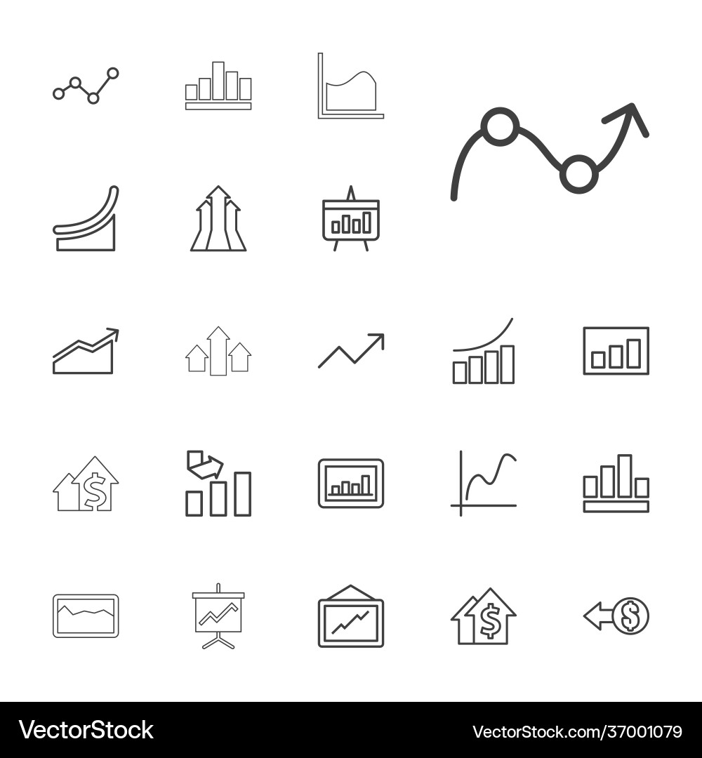 Icons erhöhen Lizenzfreies Vektorbild - VectorStock