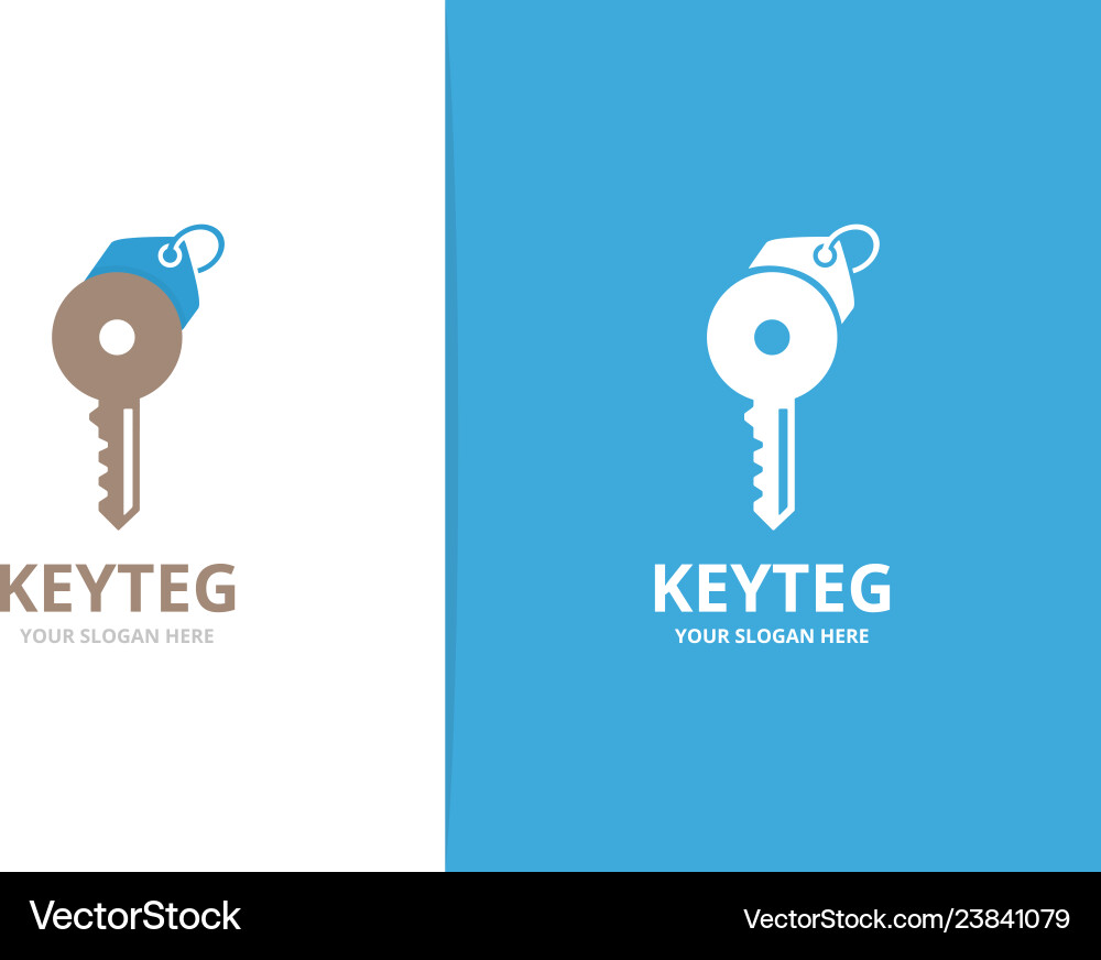 Key and tag logo combination unique house Vector Image