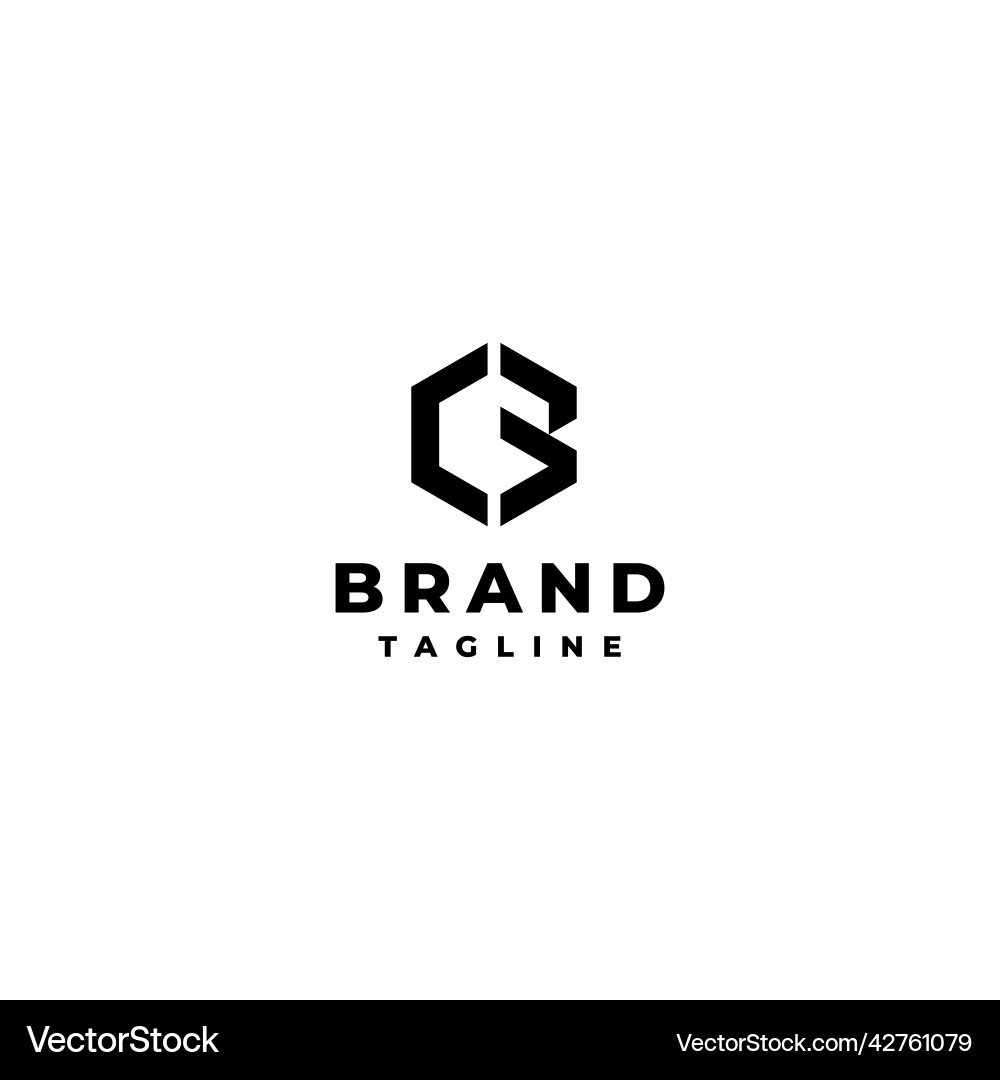 Letter cb logo design Royalty Free Vector Image