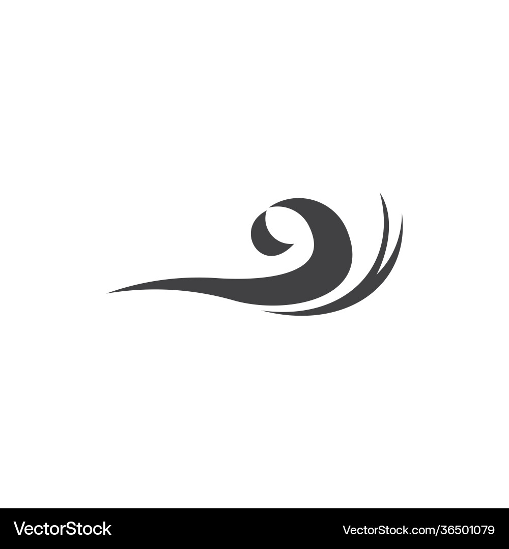 Simple motion waves splash logo Royalty Free Vector Image