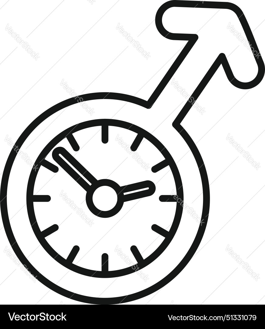 Speedometer with male symbol arrow concept Vector Image