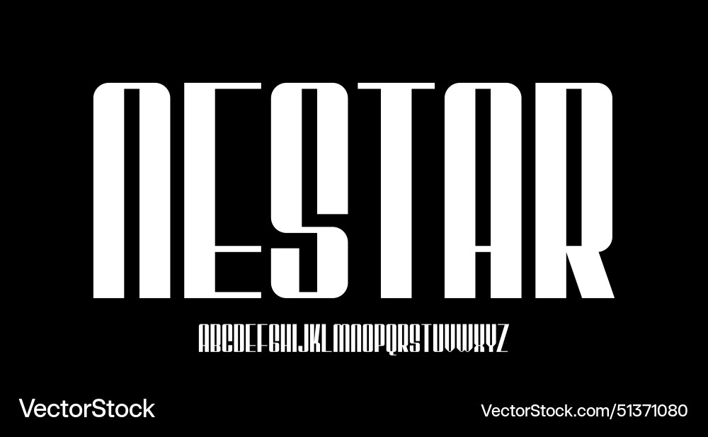 Bold condensed font for poster and headline Vector Image