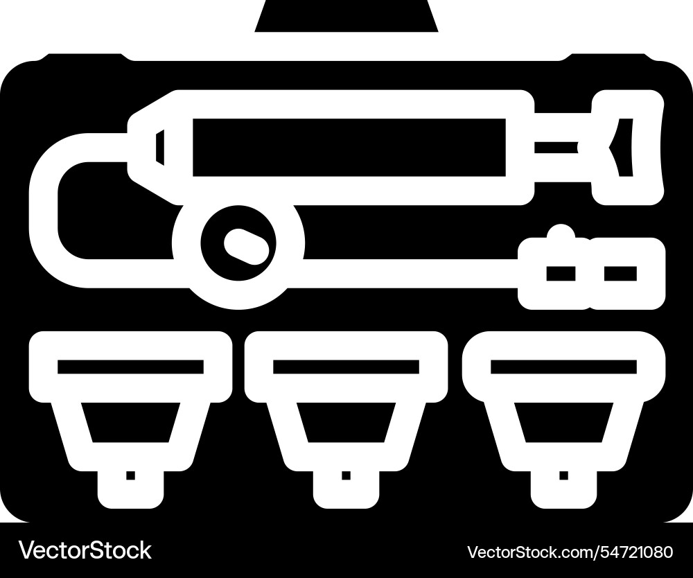 Coolant pressure tester car glyph icon Royalty Free Vector