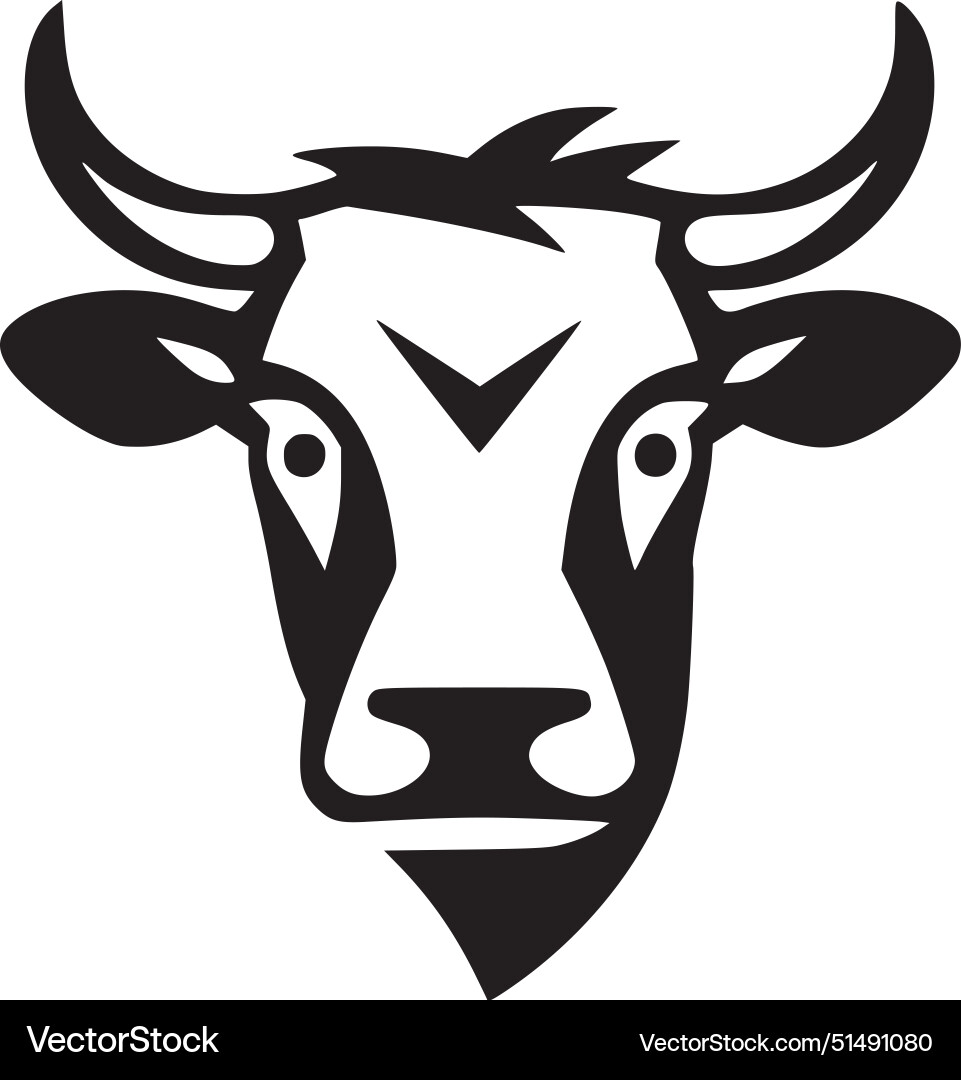 Cow - minimalist and simple silhouette Royalty Free Vector