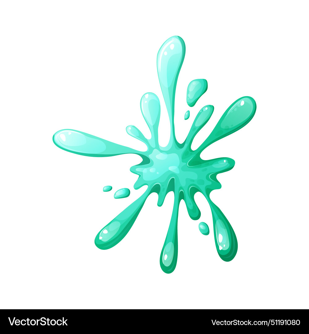 Dripping slime splash cartoon element colorful Vector Image