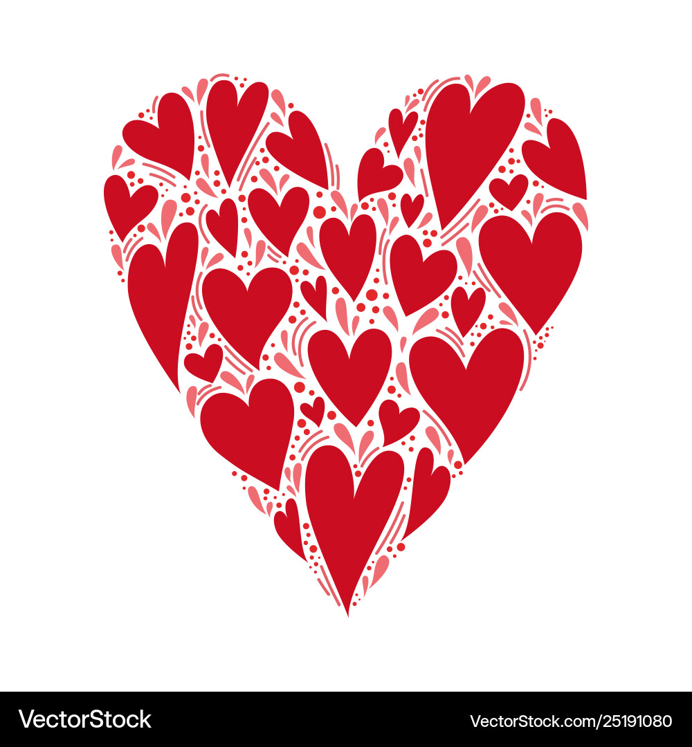 Heart shape isolated on white background Vector Image