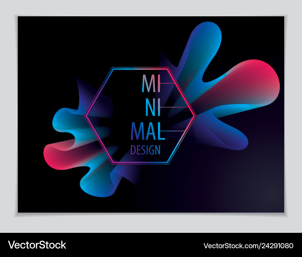 Modern abstract shape 3d flower gradient Vector Image