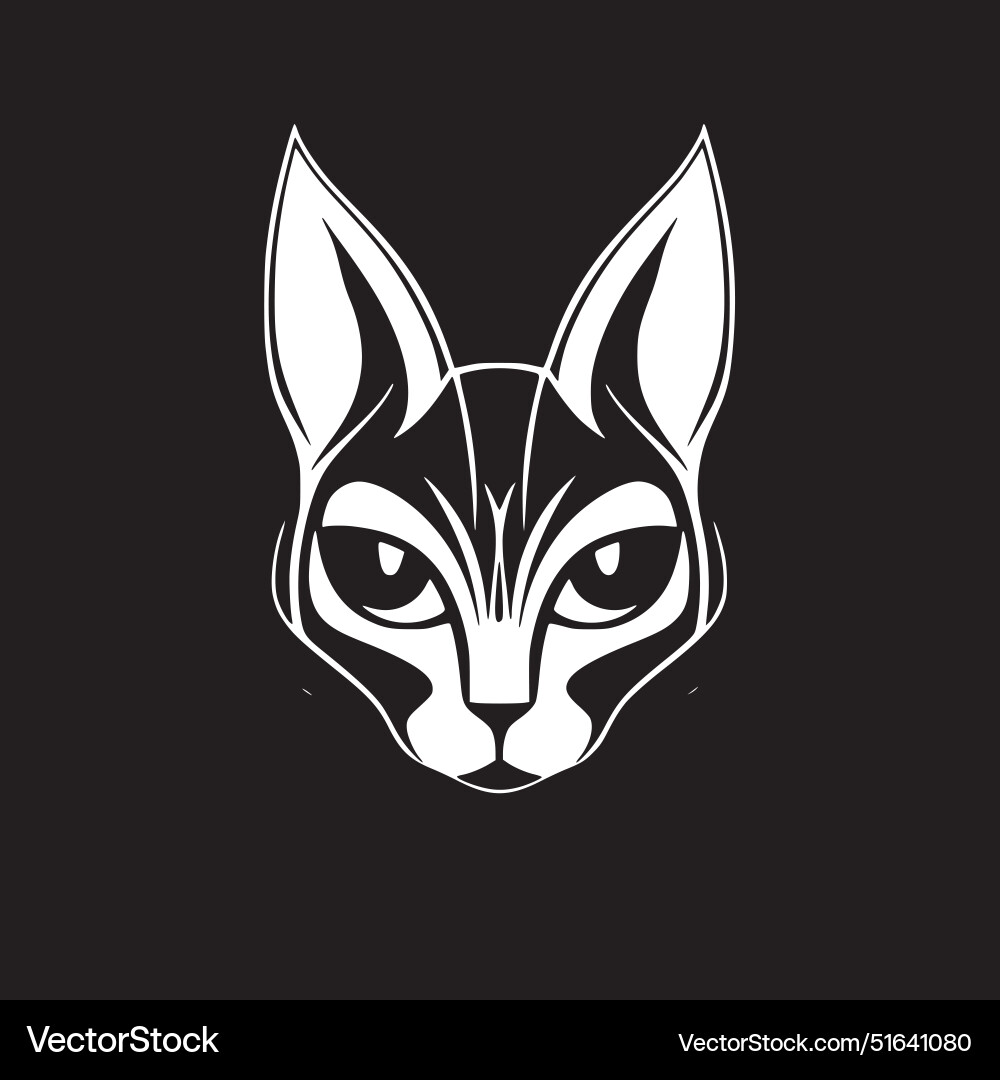 Siamese - minimalist and flat logo Royalty Free Vector Image