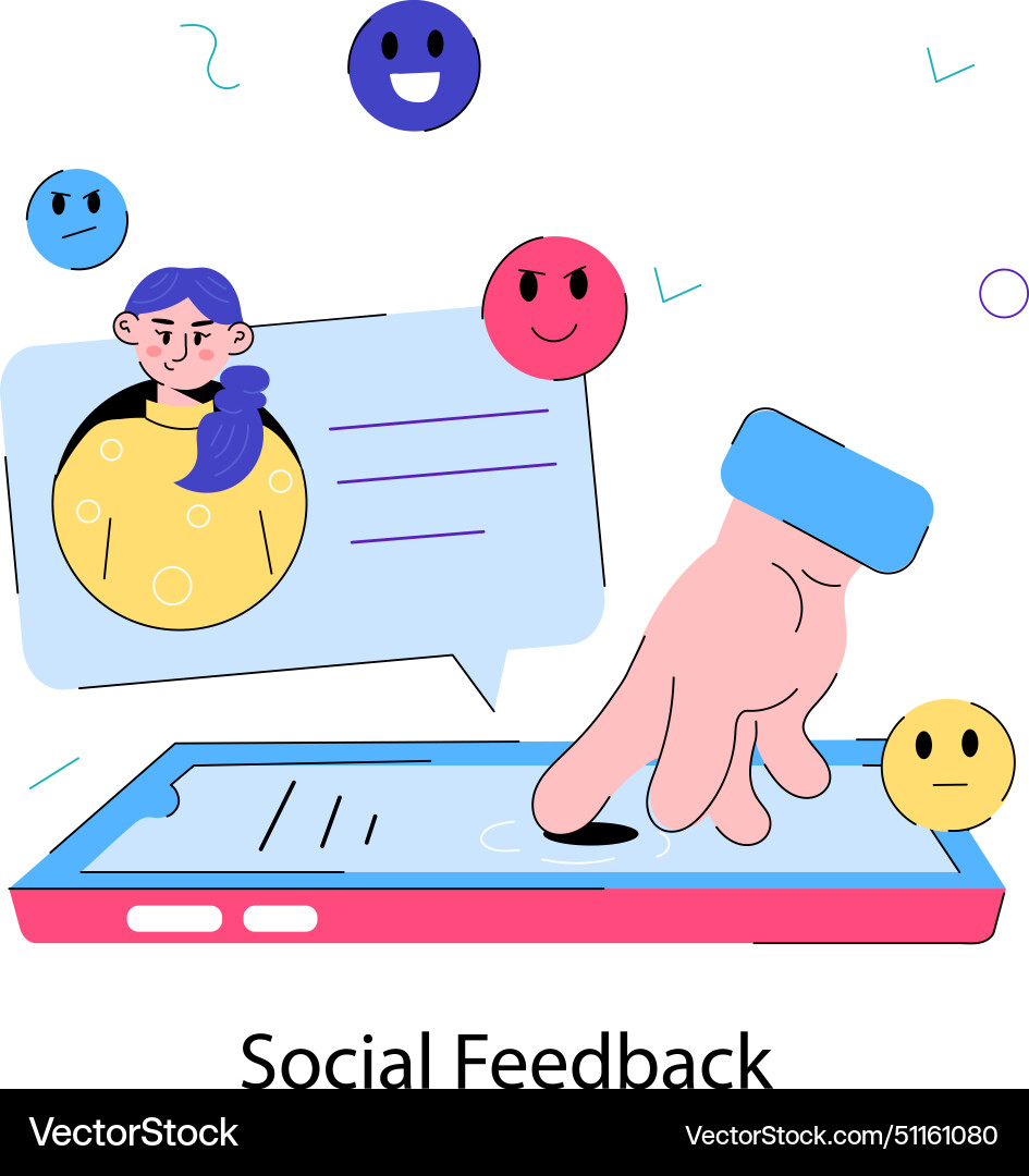 Social feedback Royalty Free Vector Image - VectorStock