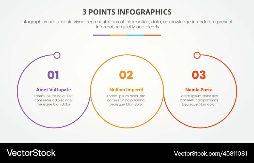 3 points or stages infographic concept Royalty Free Vector