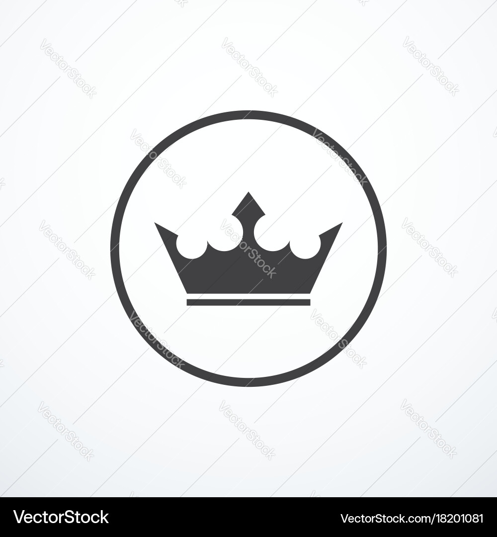 Crown icon Royalty Free Vector Image - VectorStock