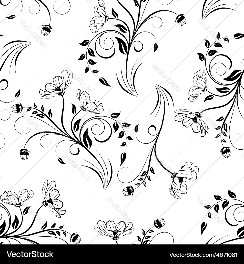 Floral seamless Royalty Free Vector Image - VectorStock