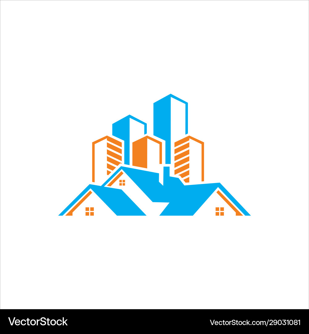 Home and building logo template Royalty Free Vector Image