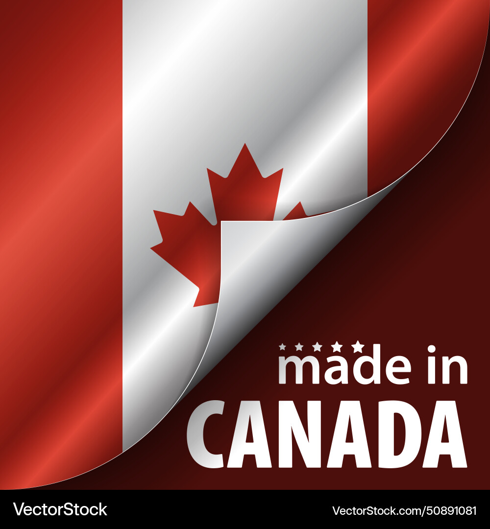 Made in canada graphic and label Royalty Free Vector Image