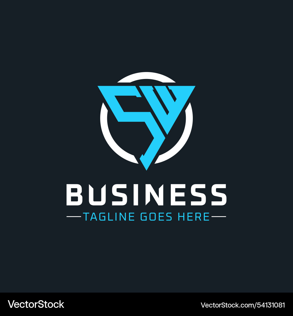 Sw monogram modern initials letter logo design Vector Image