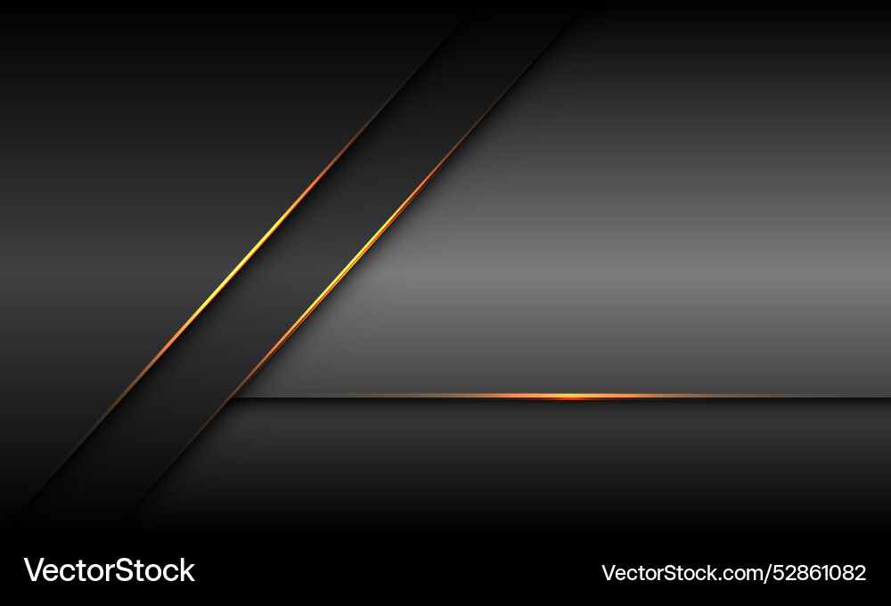 Abstract grey metallic gold light slash black Vector Image