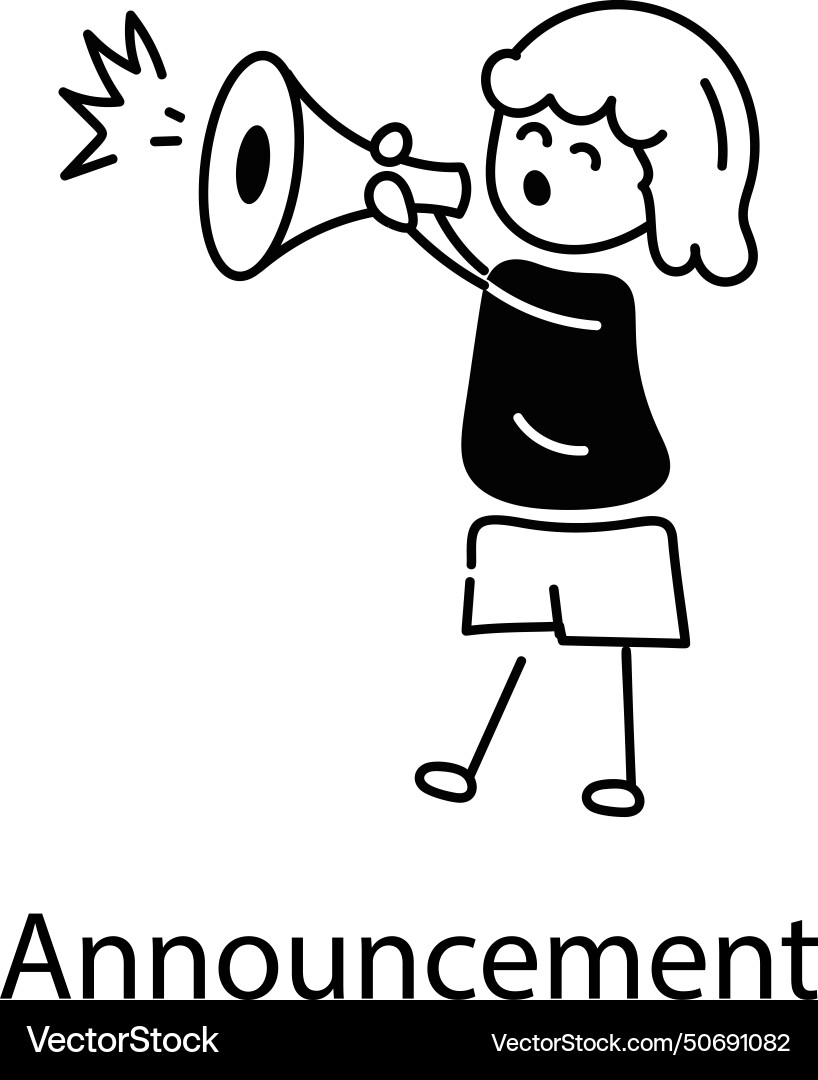 Announcement Royalty Free Vector Image - VectorStock