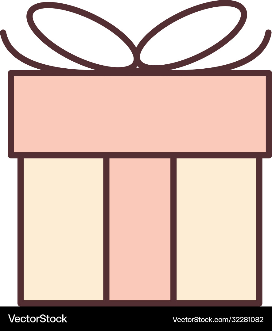 Baby gift box celebration welcome newborn Vector Image