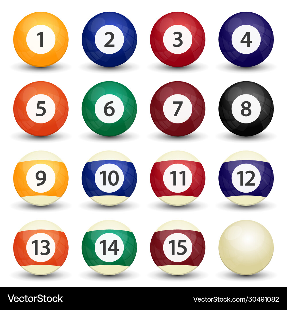 Billiard balls Royalty Free Vector Image - VectorStock