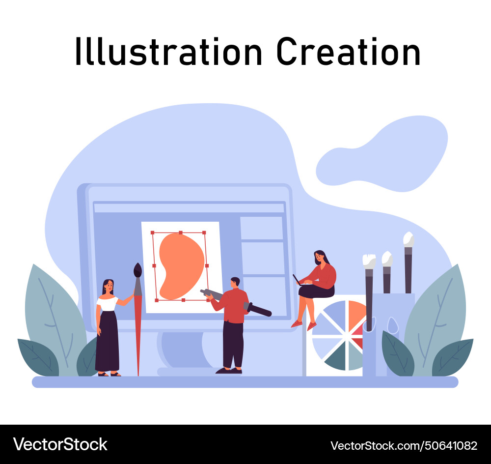 Content creation social media marketing Royalty Free Vector