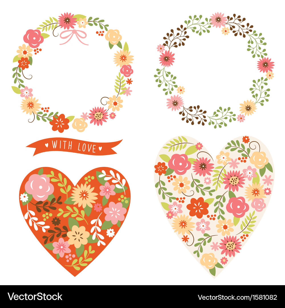 Floral Heart Border Vector Images (over 12,000)