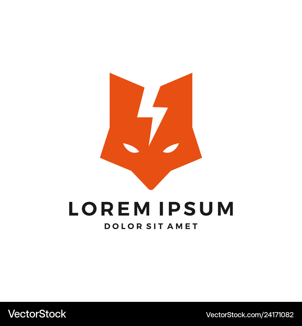 Fox energy logo Royalty Free Vector Image - VectorStock