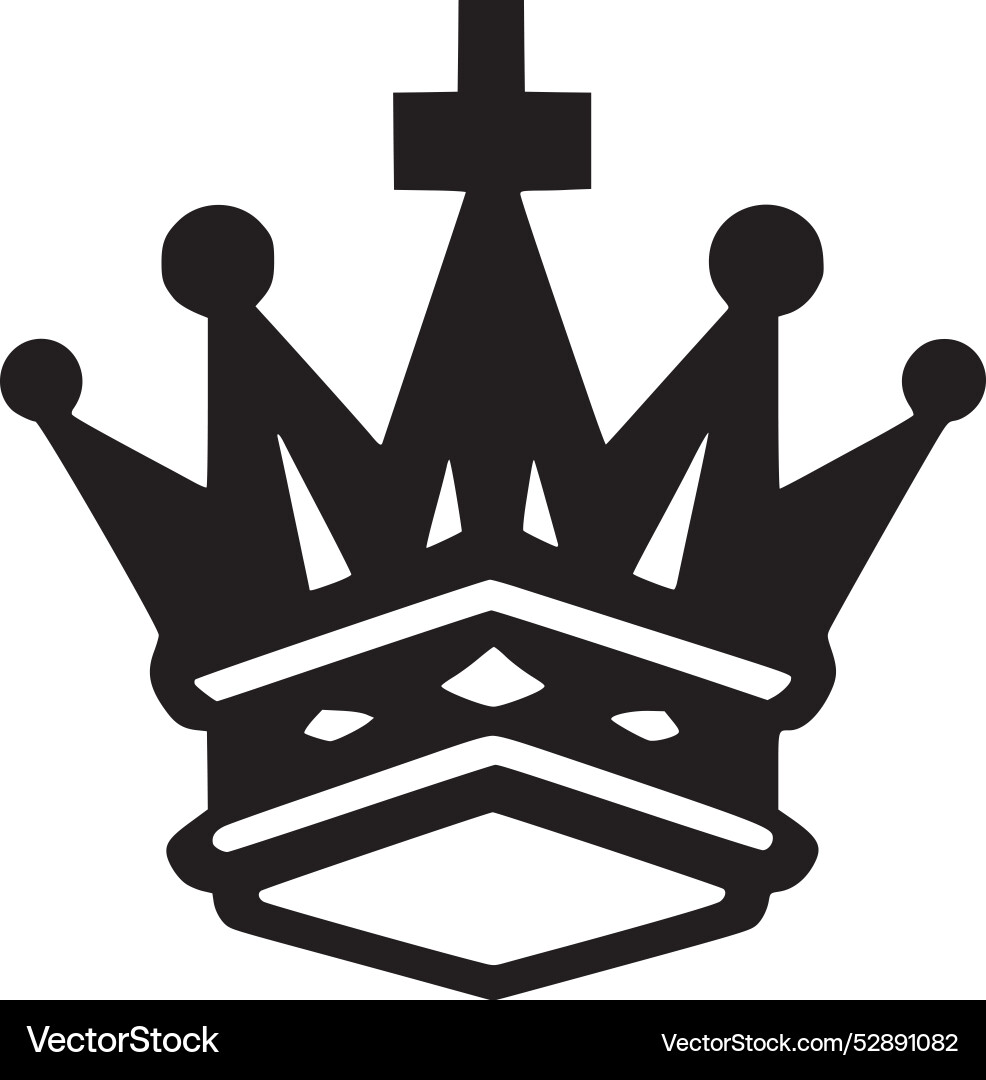 King - black and white Royalty Free Vector Image