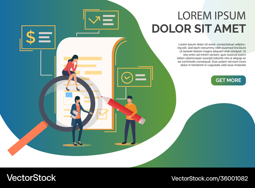 Lawyers writing contract Royalty Free Vector Image