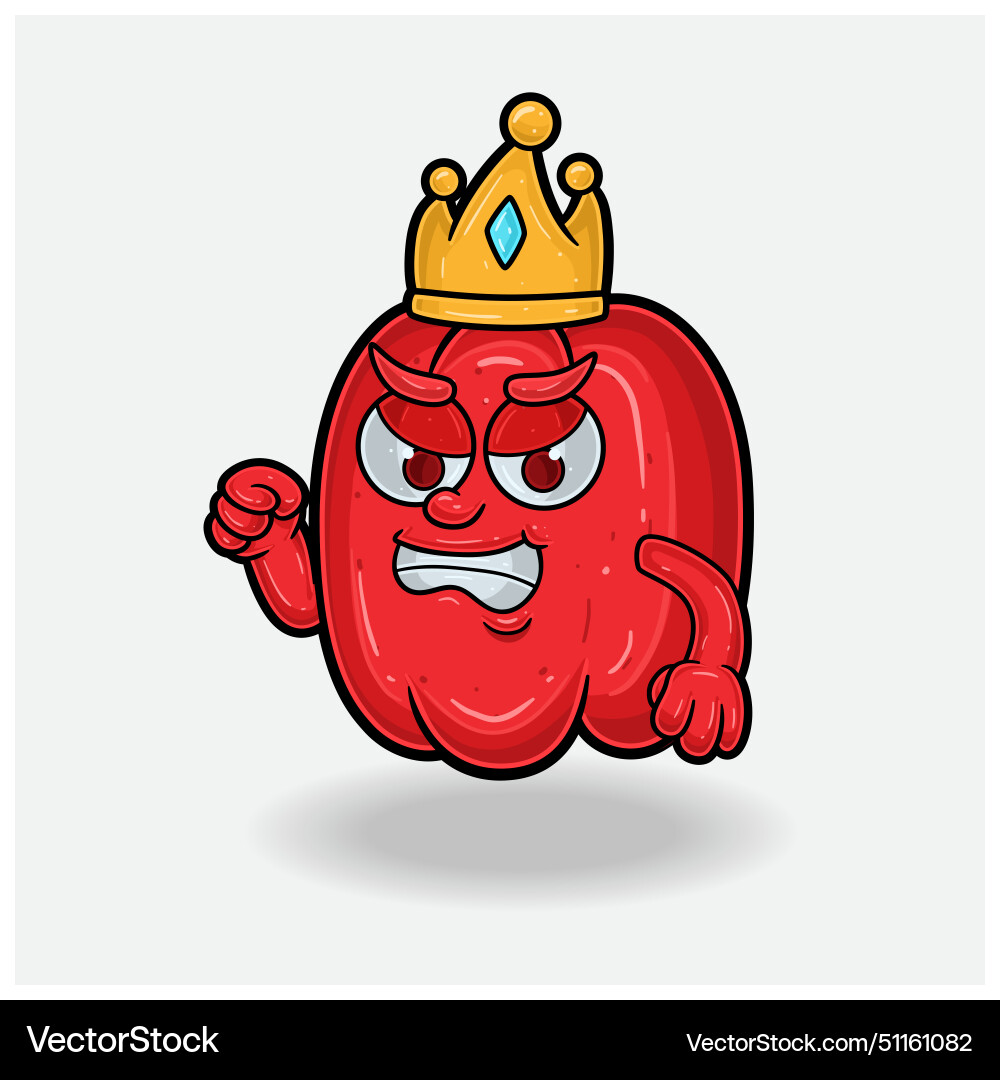 Pepper cartoon with angry expression Royalty Free Vector
