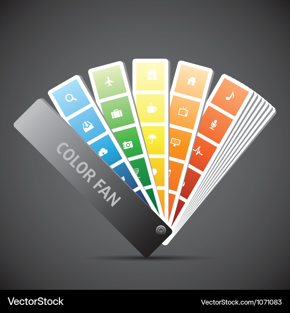 Color fan background Royalty Free Vector Image