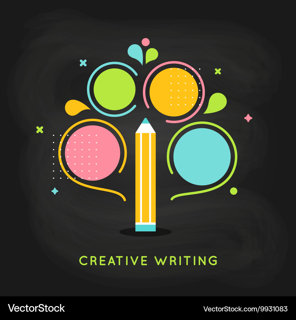 Creative writing plan infographics template Vector Image