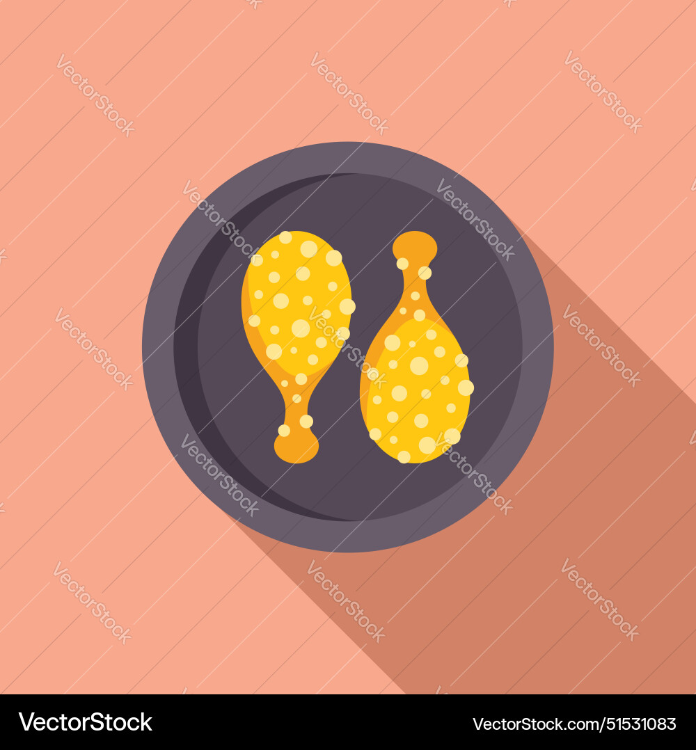 Enjoying tasty fried chicken legs Royalty Free Vector Image
