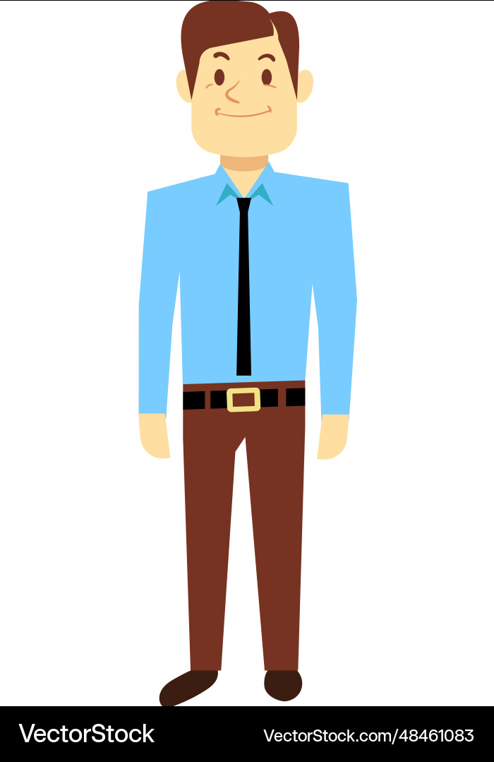 Office manager cartoon character man in formal Vector Image
