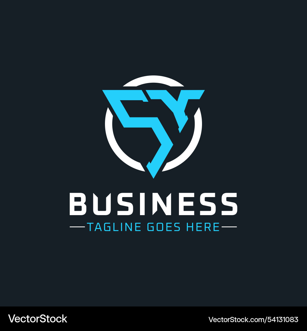 Sy monogram modern initials letter logo design Vector Image