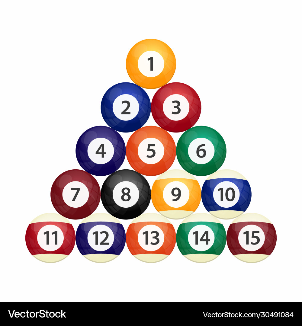 Billiard balls Royalty Free Vector Image - VectorStock