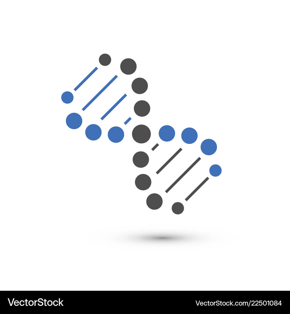 Dna helix logo template genetics design biological