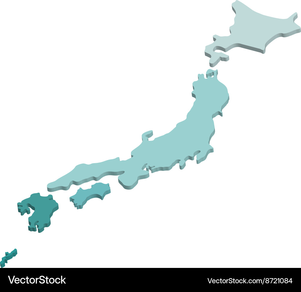 Japan map Royalty Free Vector Image - VectorStock
