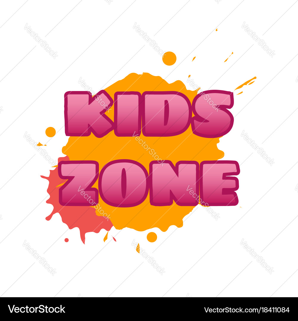 Kids zone banner Royalty Free Vector Image - VectorStock