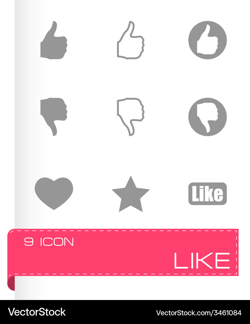 Like icon set Royalty Free Vector Image - VectorStock