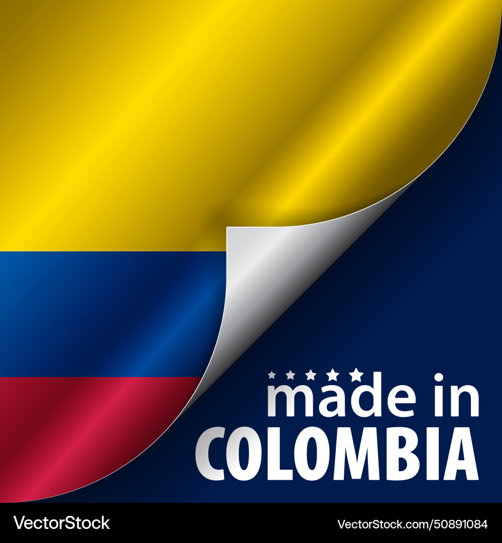 Made in colombia graphic and label Royalty Free Vector Image