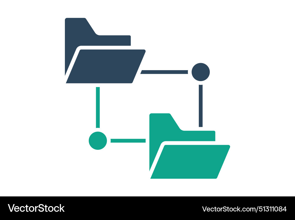 Network folder icon related to information Vector Image