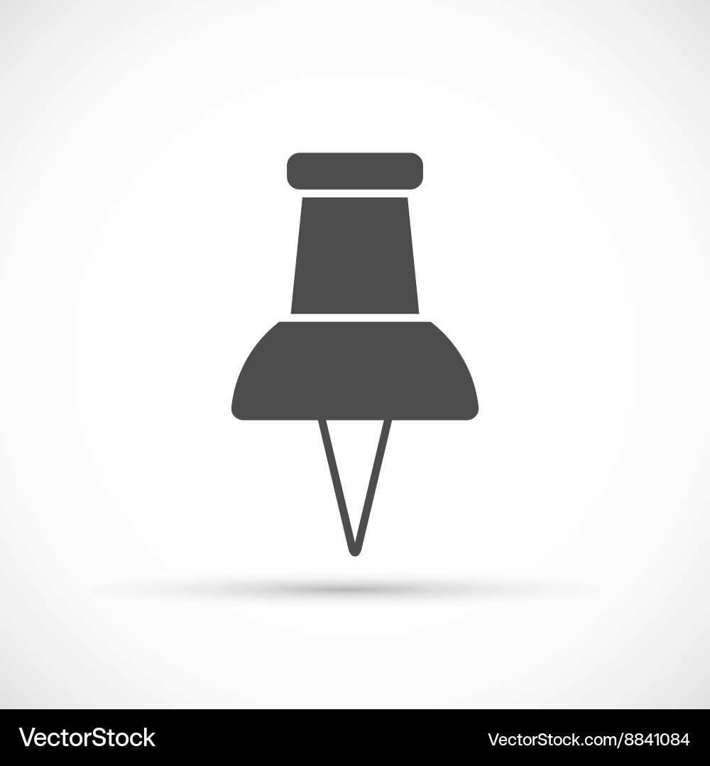 Push pin icon Royalty Free Vector Image - VectorStock